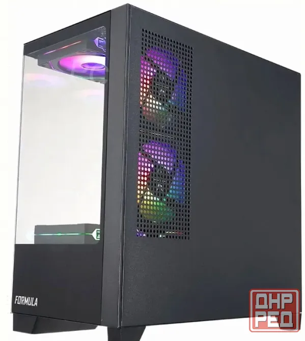 Корпус Matx Formula Crystal z1m, Mini-tower, Без бп, Черный [cristal ...