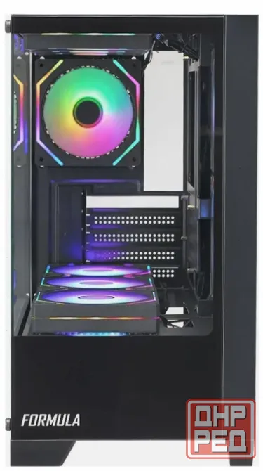 Корпус Matx Formula Crystal z1m, Mini-tower, Без бп, Черный [cristal ...
