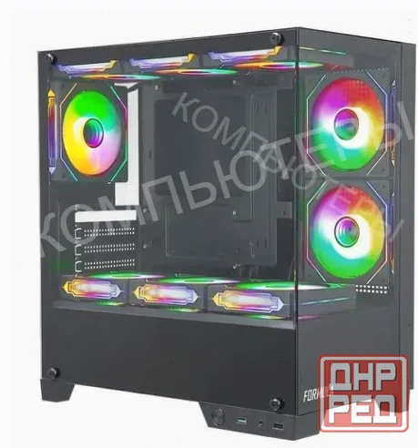 Корпус Matx Formula Crystal z1m, Mini-tower, Без бп, Черный [cristal ...