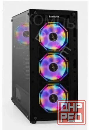 Корпус Midi-tower Exegate [i3 Base ex294967rus] Atx, Без бп, Черный ...